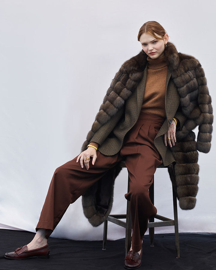 Real Sable Fur Coats | Women's Sable Fur Coats | POLOGEORGIS - NYC
